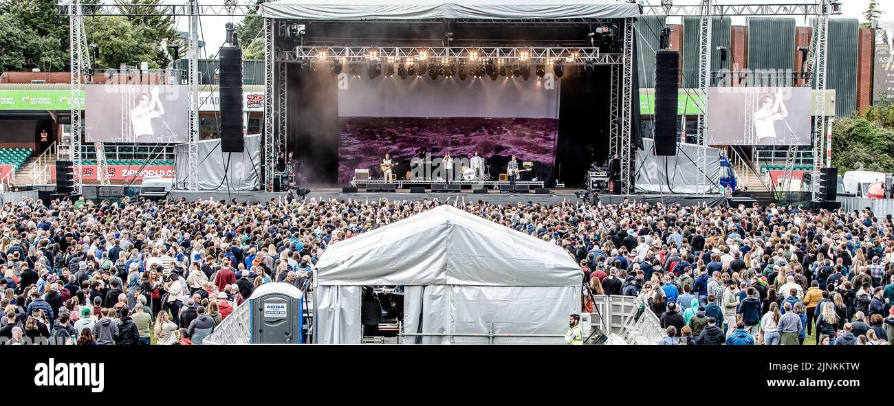 The Vaccines performing at Eirias Stadium in Colwyn Bay, North Wales on ...