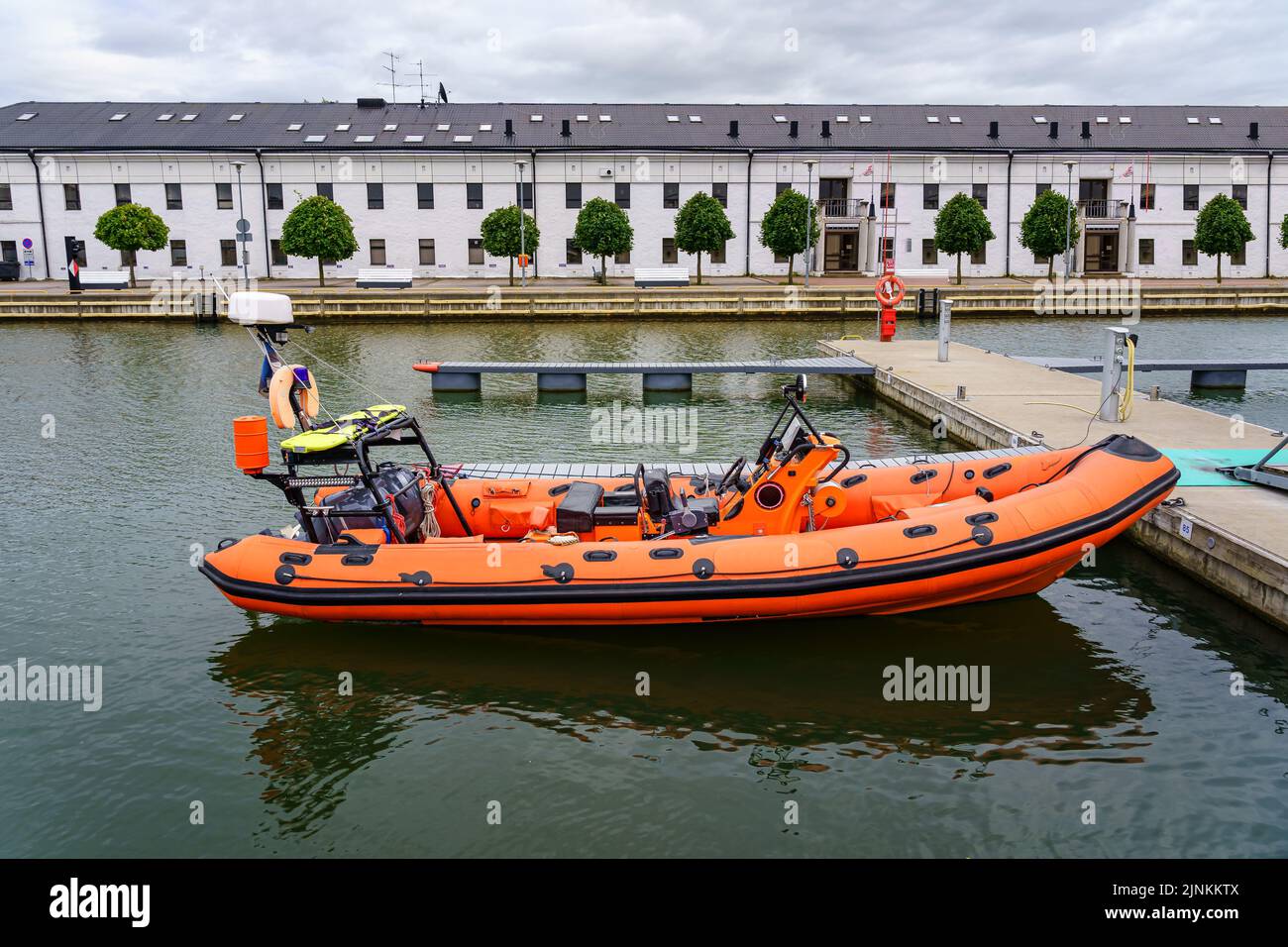 Landscape orange rescue boat hi-res stock photography and images - Alamy