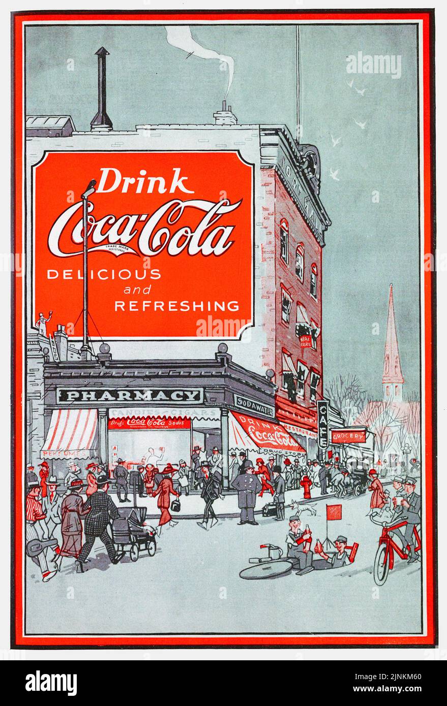 Coca cola vintage archive ad advertisement 1920s hi-res stock ...