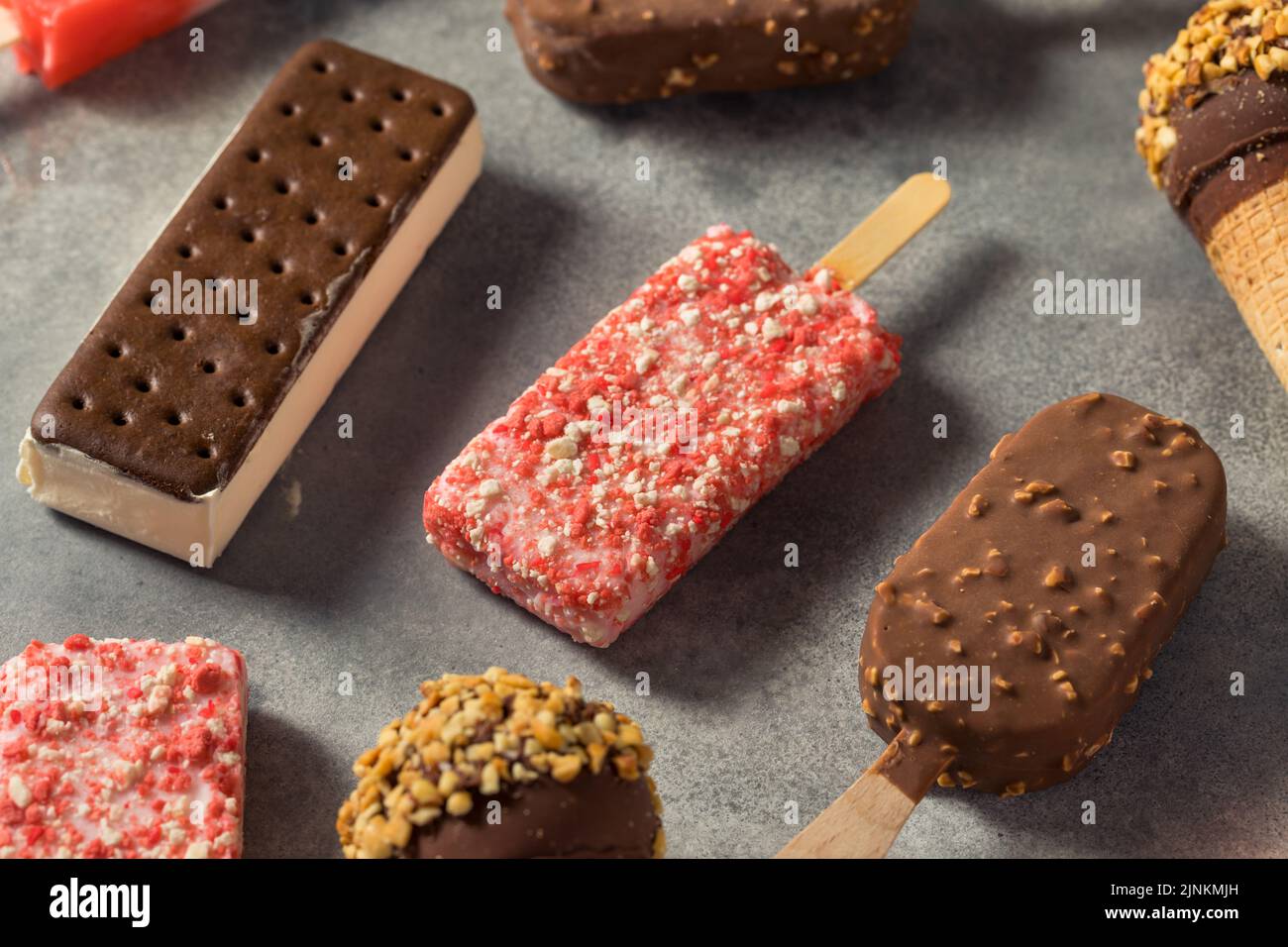 Frozen Assorted Ice Cream Bars for the Summer Stock Photo - Alamy