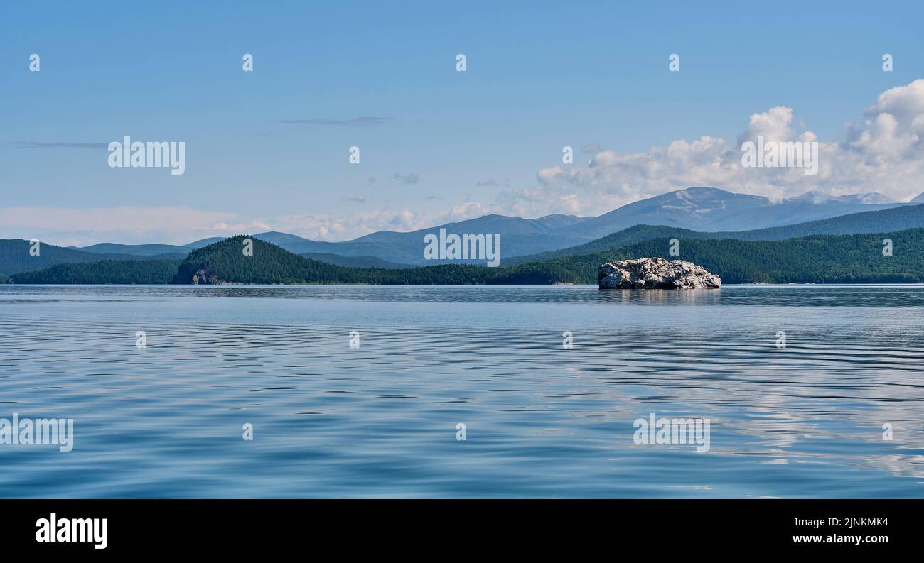 Chivyrkuisky Bay of Lake Baikal. White Stone Island, Belyy Kamen ...