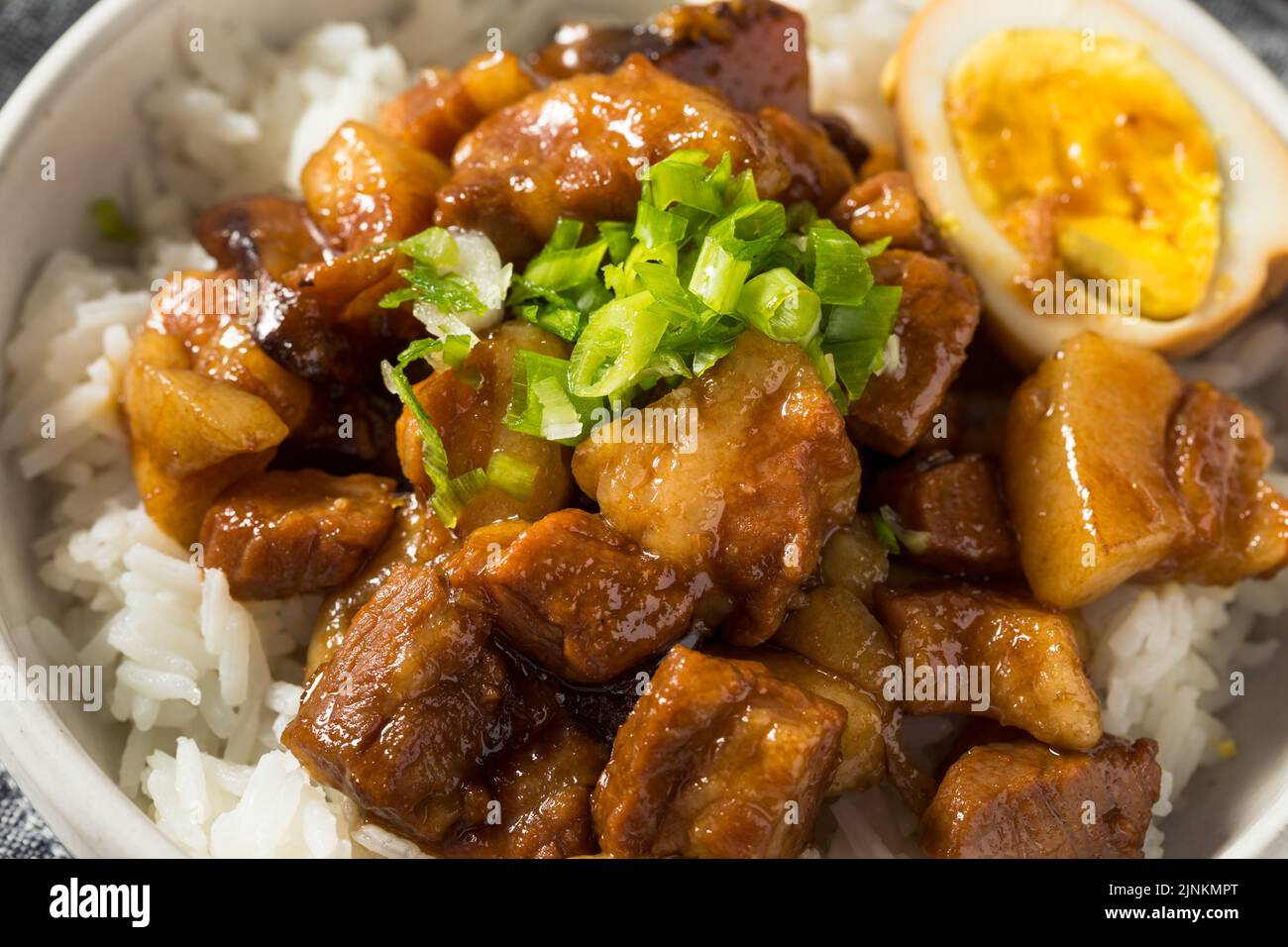 Homemade Taiwanese Lu Rou Fan Braised Pork and Rice with an Egg Stock ...
