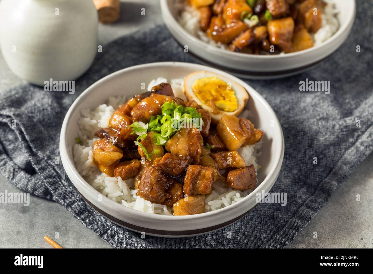 Homemade Taiwanese Lu Rou Fan Braised Pork and Rice with an Egg Stock ...