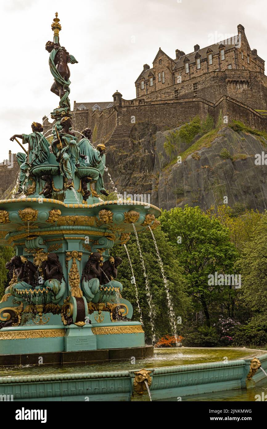 fountain, edinburgh, edinburgh castle, fountains, edinburghs, edinburgh ...