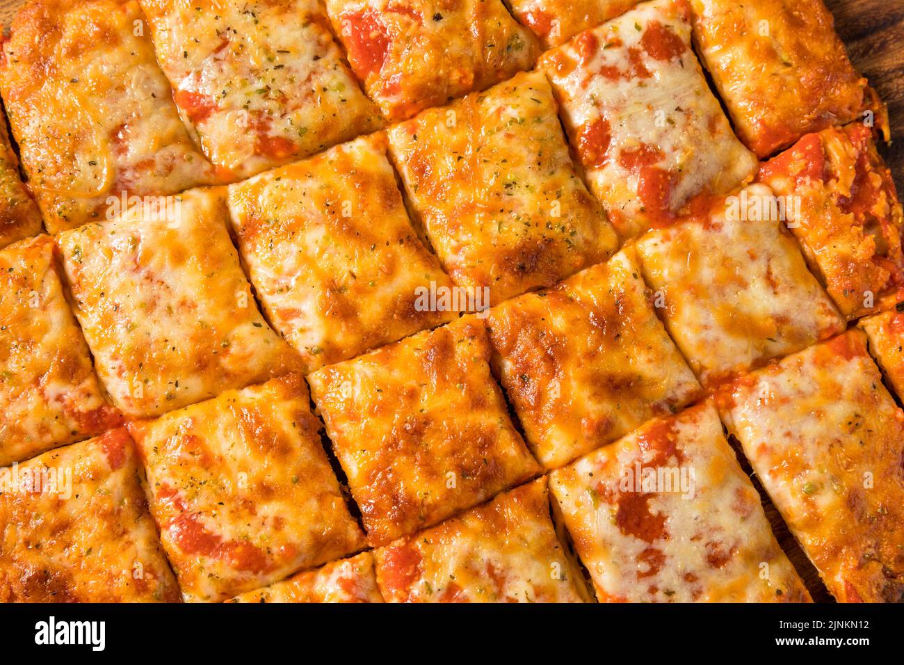Homemade Tavern Style Cut Cheese PIzza Ready to Eat Stock Photo - Alamy