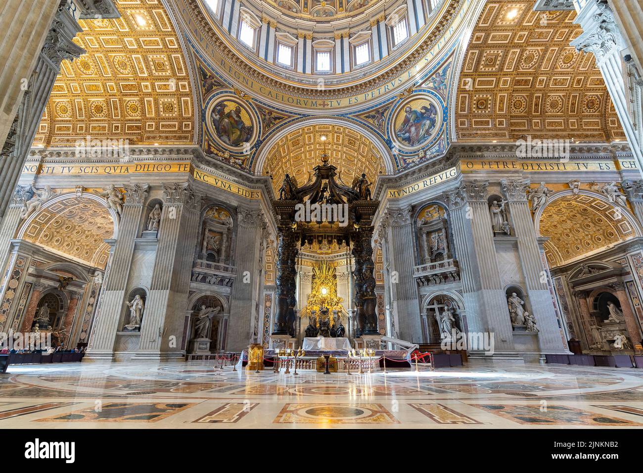 The St. Peter's Basilica interior in Vatican City Stock Photo - Alamy