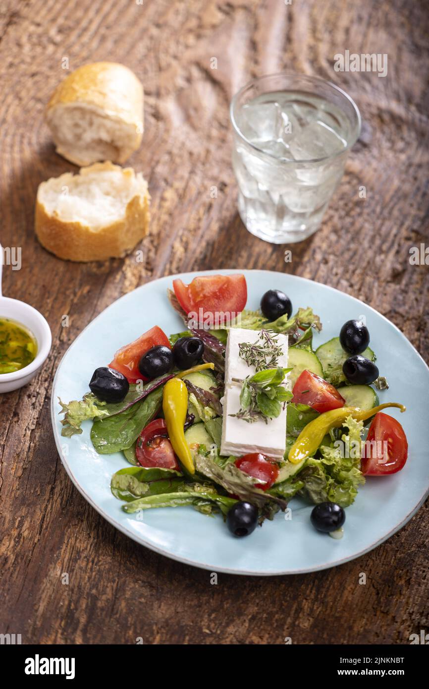 greek salad, greek salads Stock Photo - Alamy