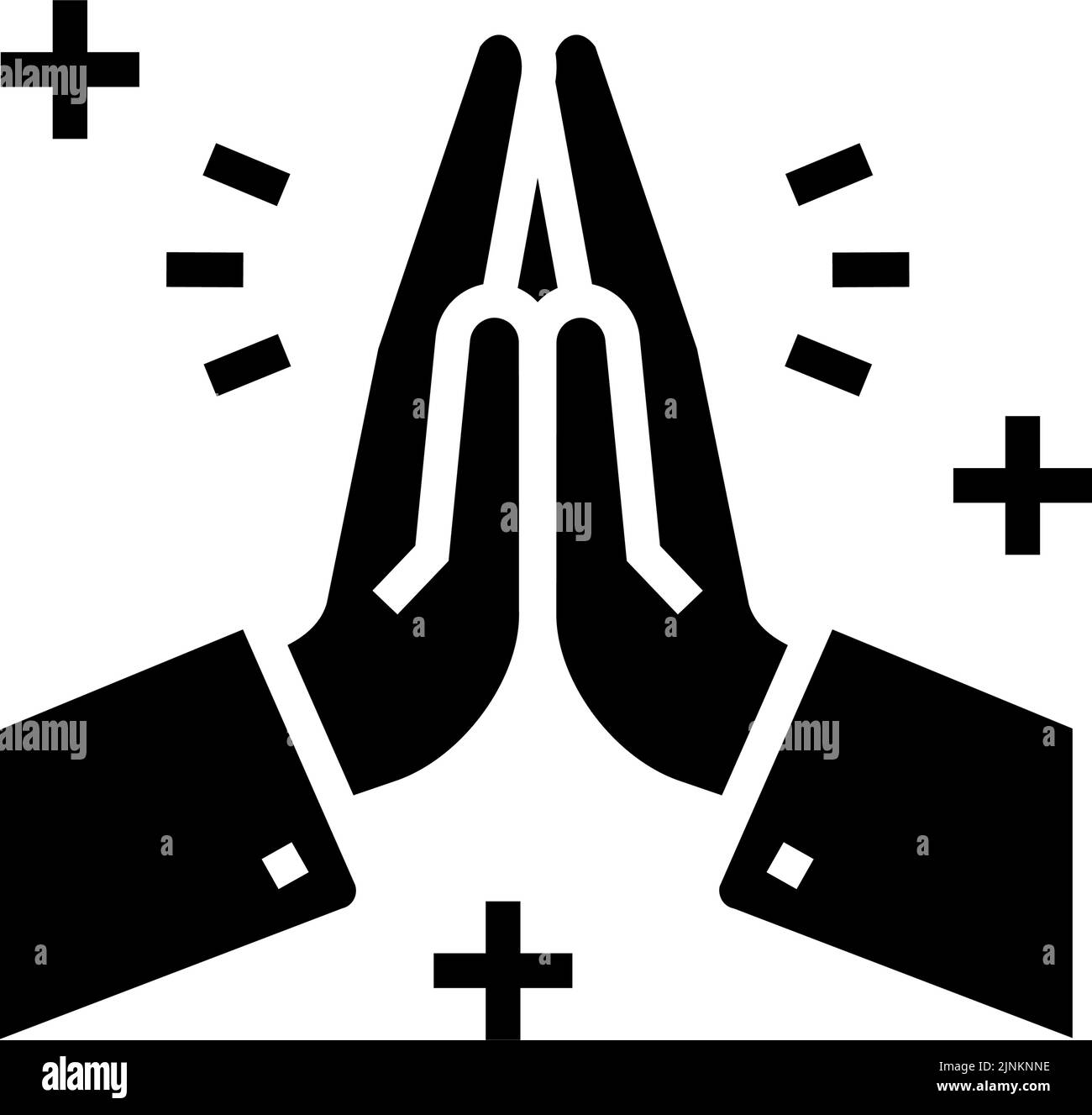 prayer religion glyph icon vector illustration Stock Vector Image & Art ...
