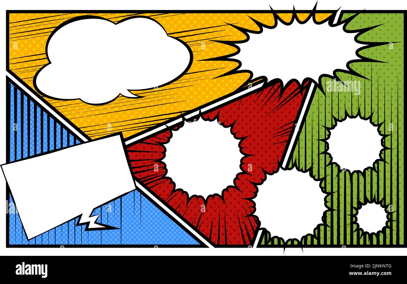 Illustration material: American comic style, pop balloons and ...