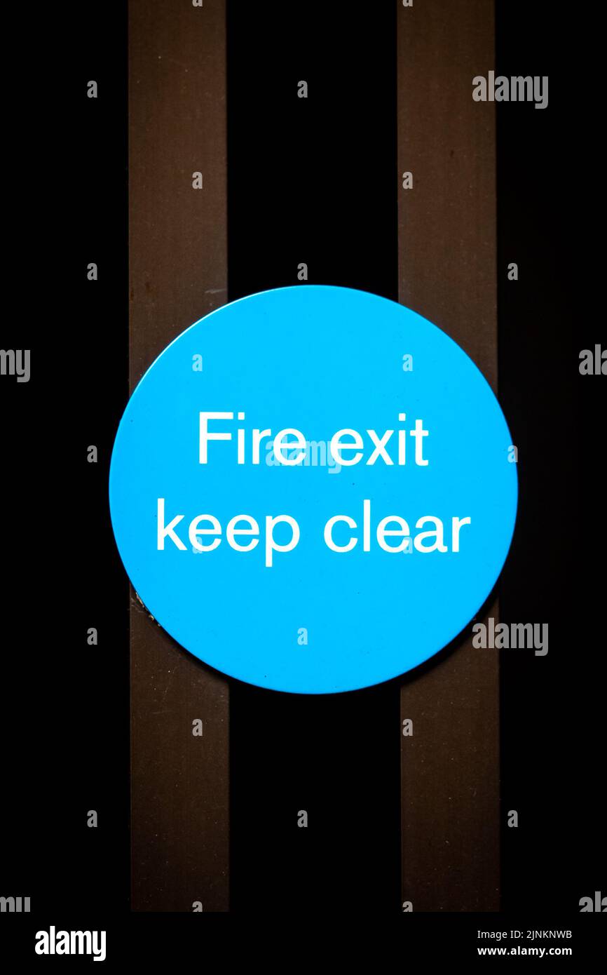 FIre exit - keep clear Stock Photo - Alamy