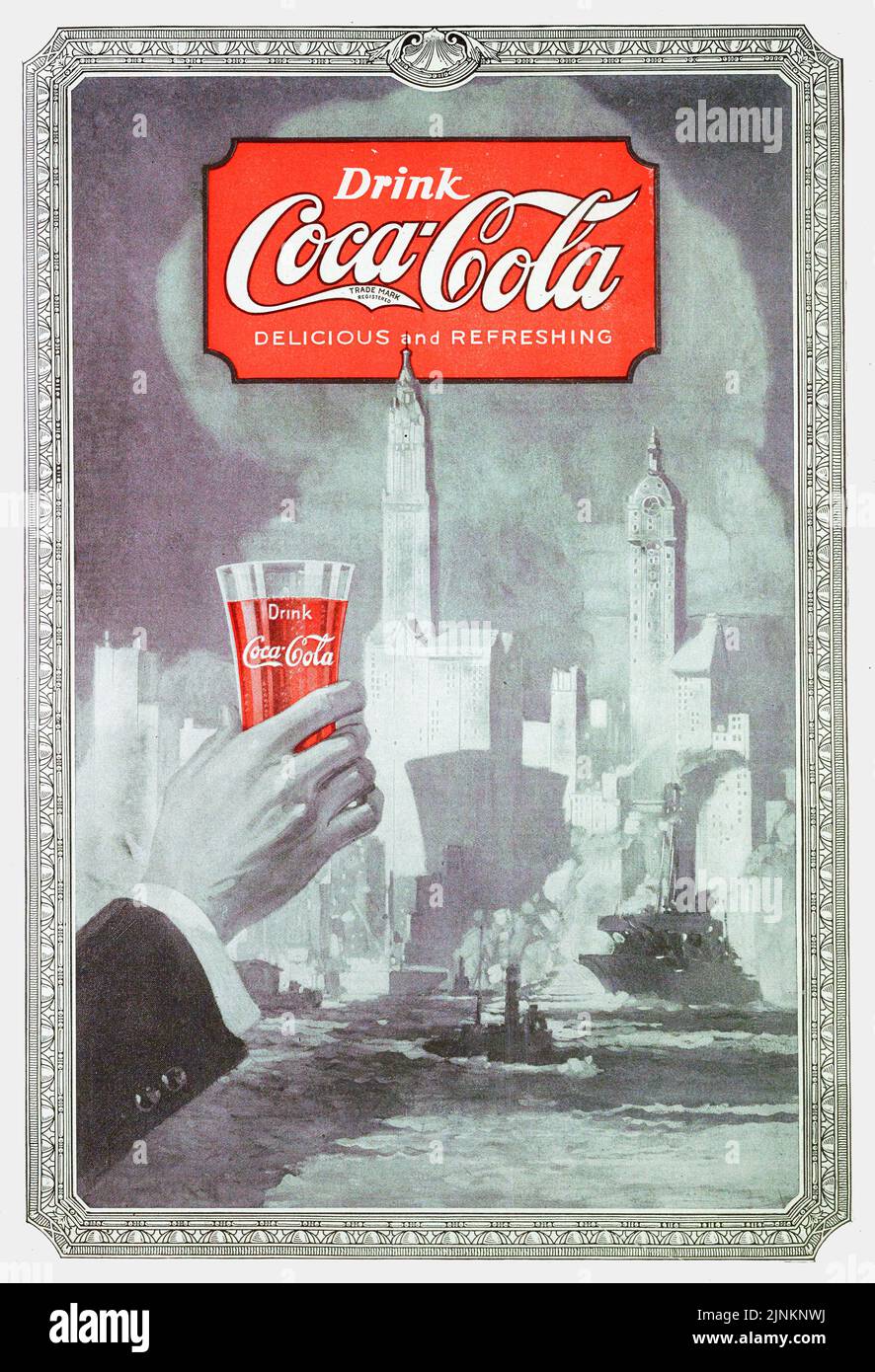 Vintage american 1900s advertisement for coca cola hi-res stock ...