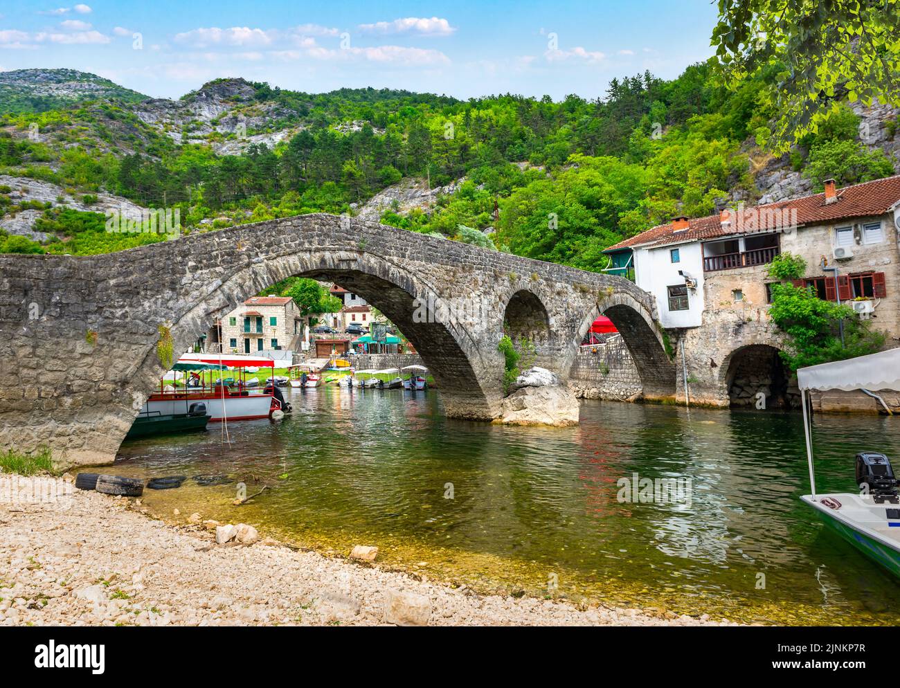stone bridge, rijeka crnojevica, crnojević, stone bridges Stock Photo - Alamy
