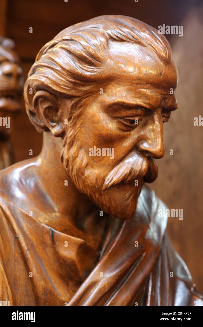 Saint-Jean, assis, écrit : Et le verbe s'est fait chair. 1899 ...