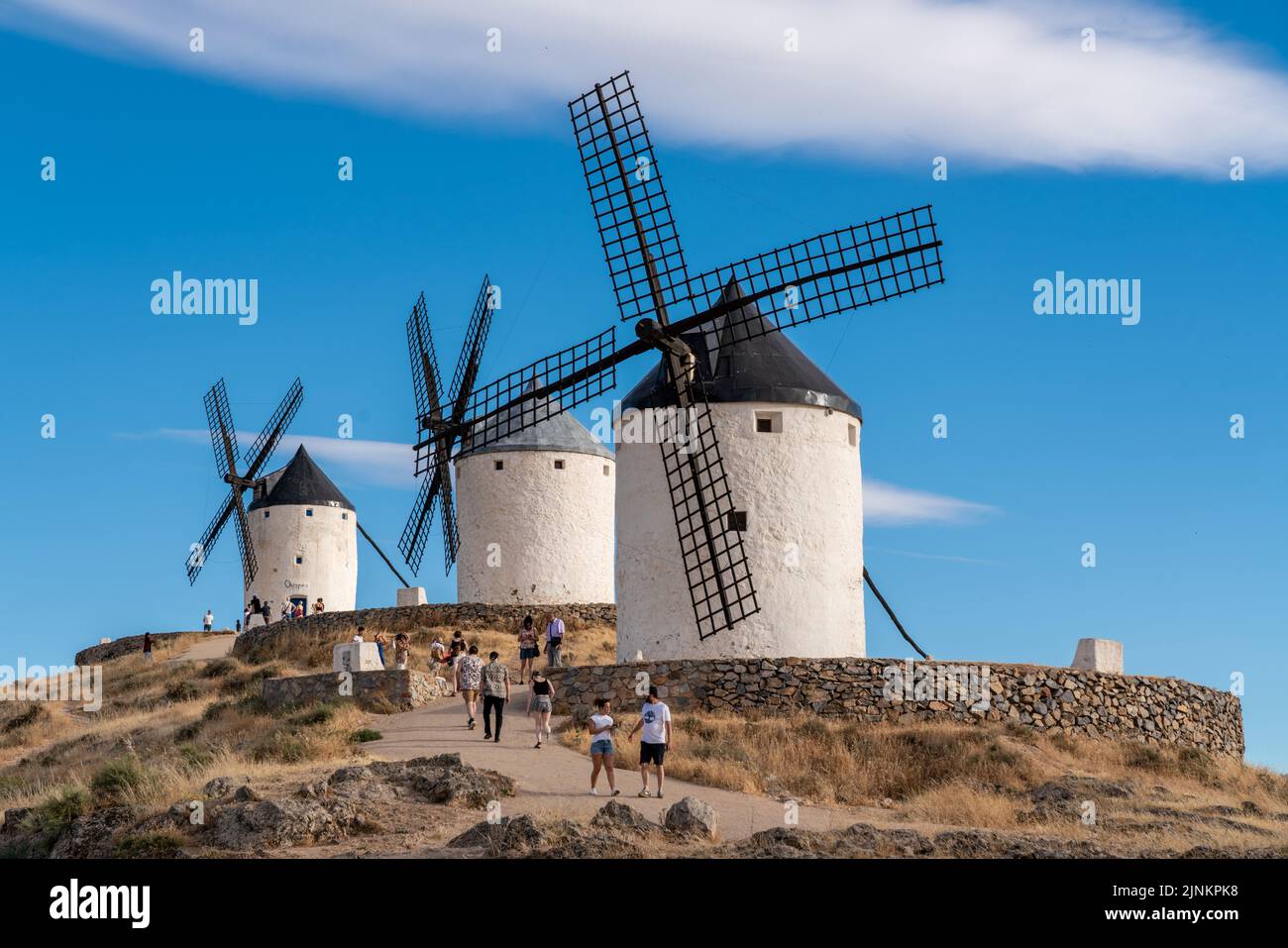 Consuegra, SPAIN - June 25 2022: Windmills from Consuegra Village ...
