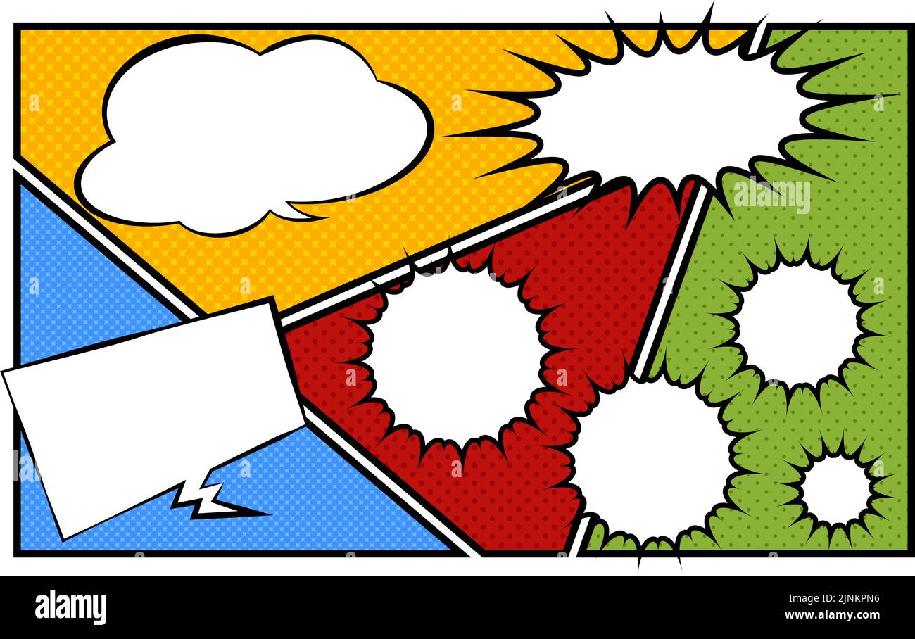 Illustration material: American comic style, pop balloons and ...