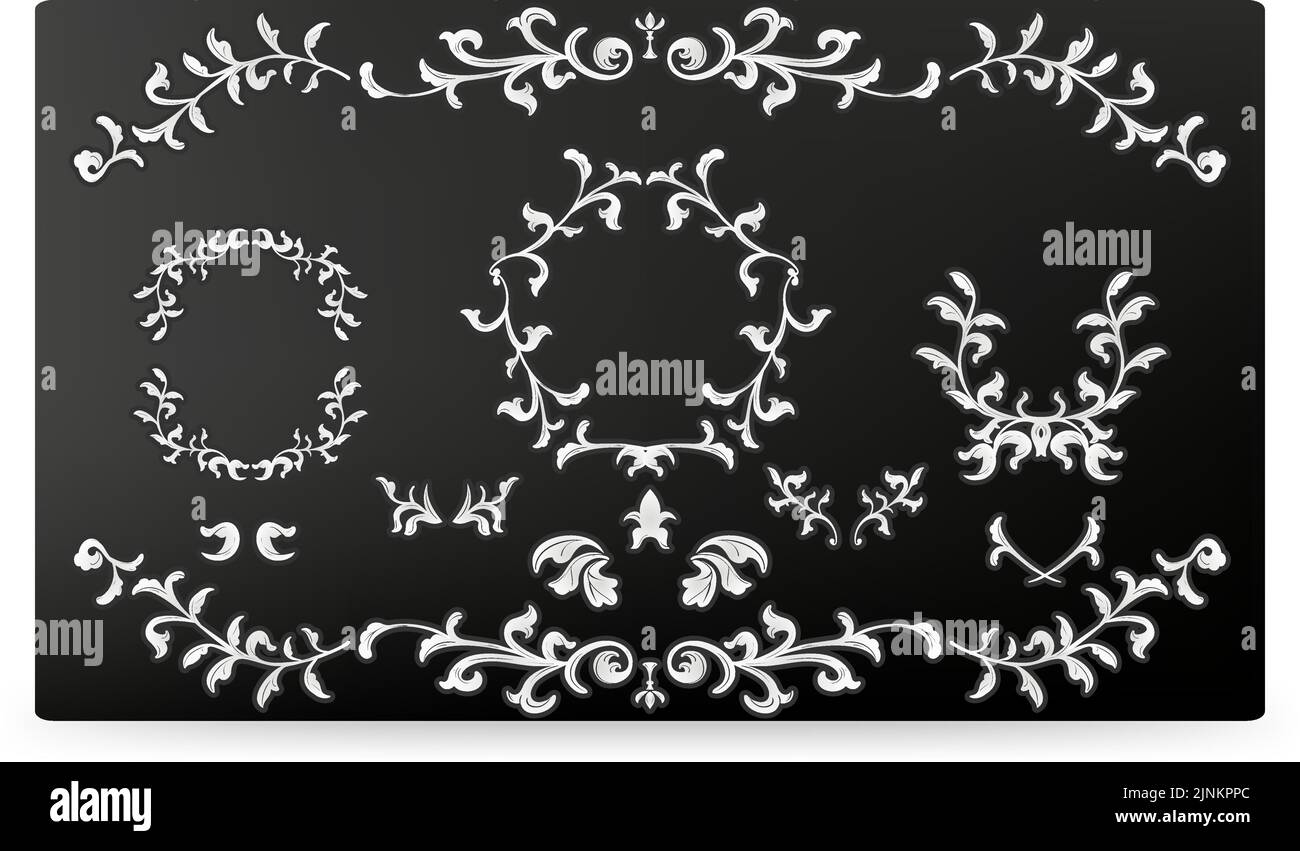 Frame material, hand-painted natural leaf frame Stock Vector Image ...