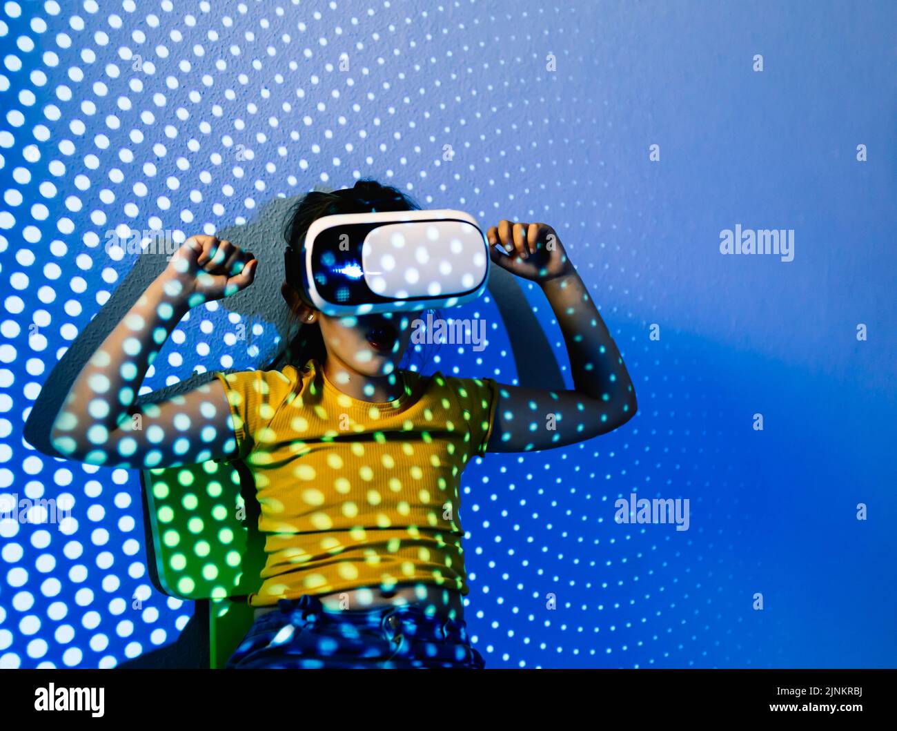 girl, virtual reality, ecstatic, head-mounted display, vr, immersion ...
