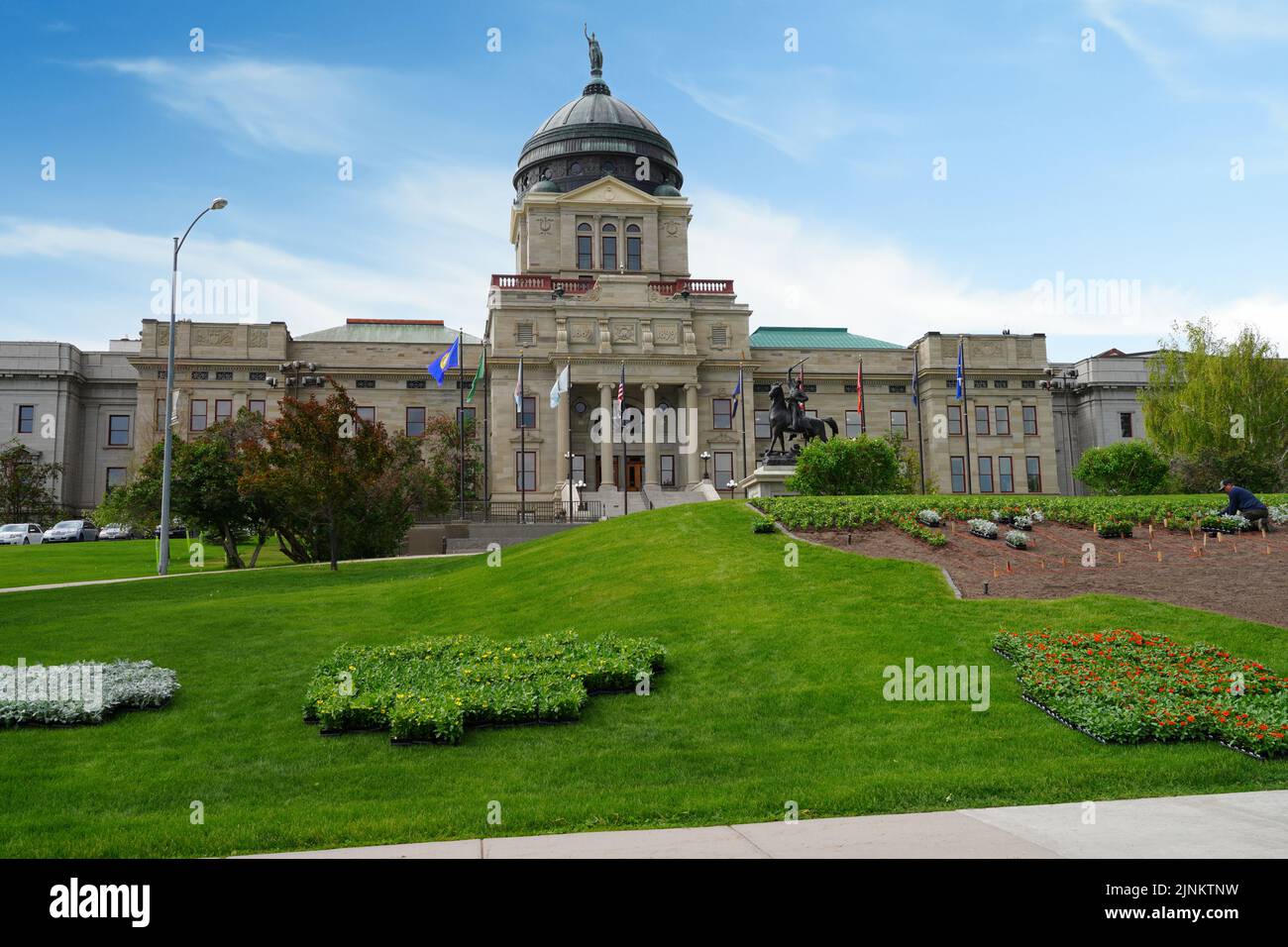 HELENA, MT -10 JUN 2021- View of the Montana State Capitol on Capitol ...
