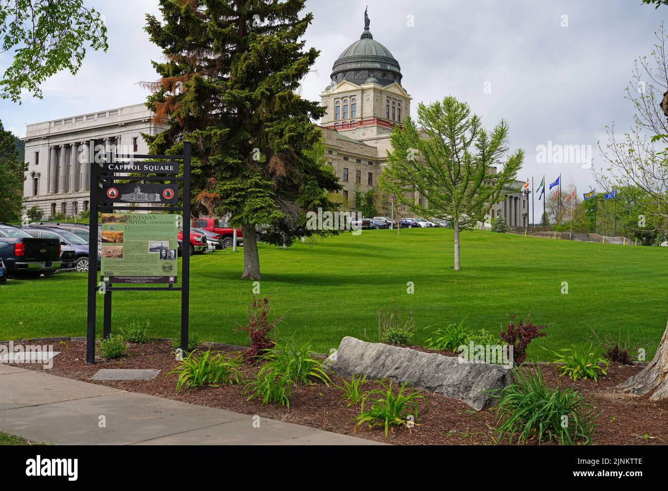 HELENA, MT -10 JUN 2021- View of the Montana State Capitol on Capitol ...
