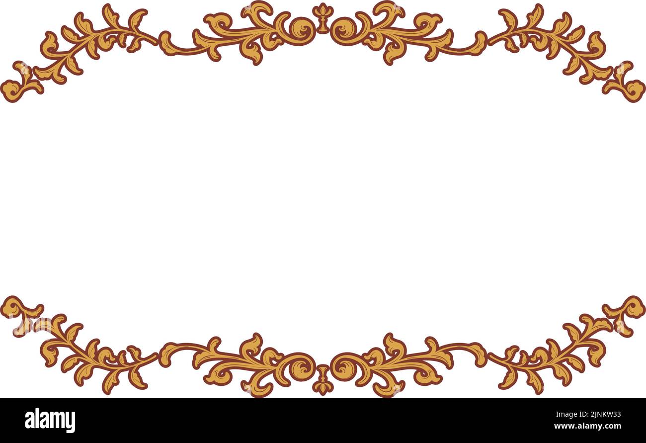 Frame material, hand-painted natural leaf frame Stock Vector Image ...