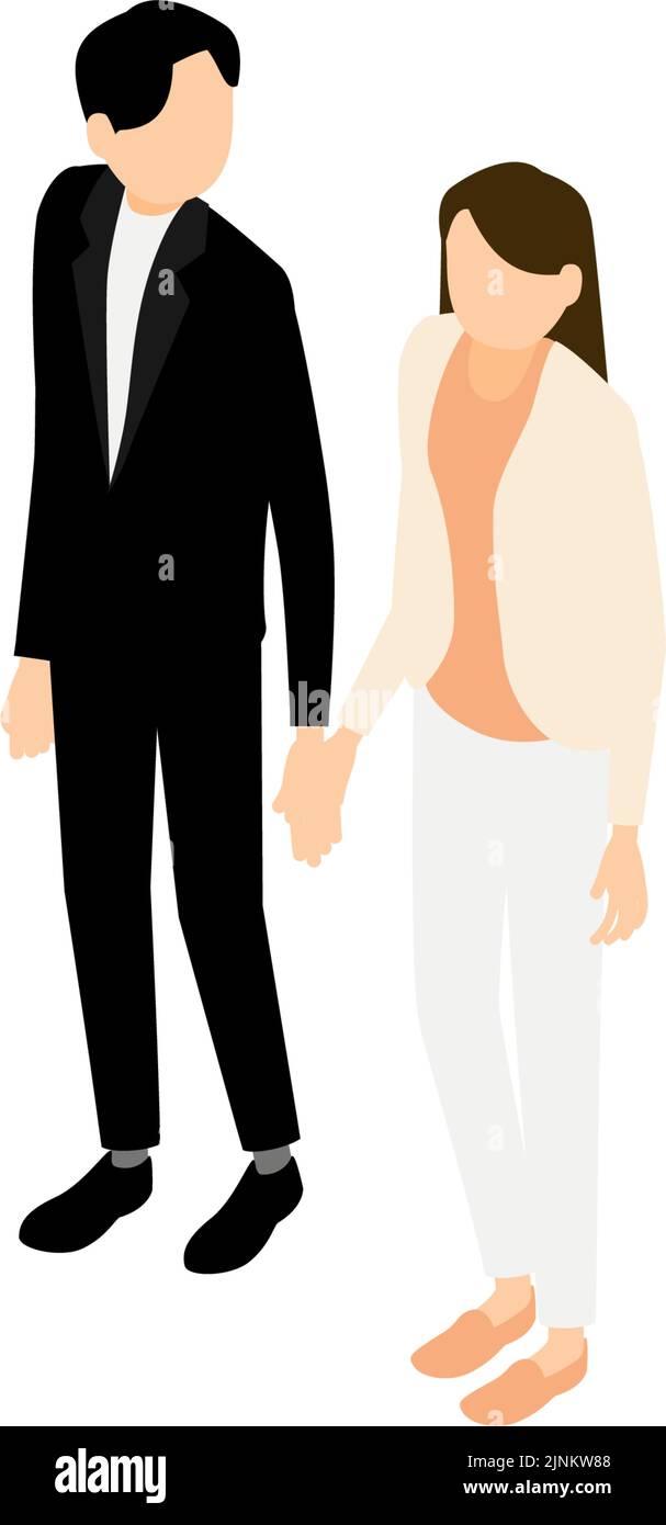 Couple hand in walk Stock Vector Images - Alamy