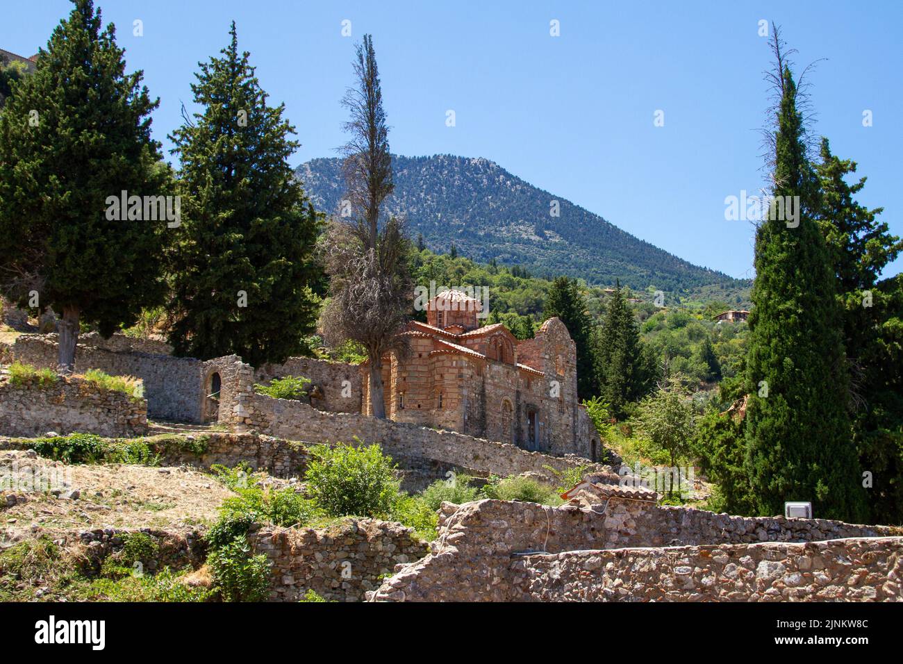 Mistra, Greece, July 20, 2022. The city of Mistra or Mystrás is an ...