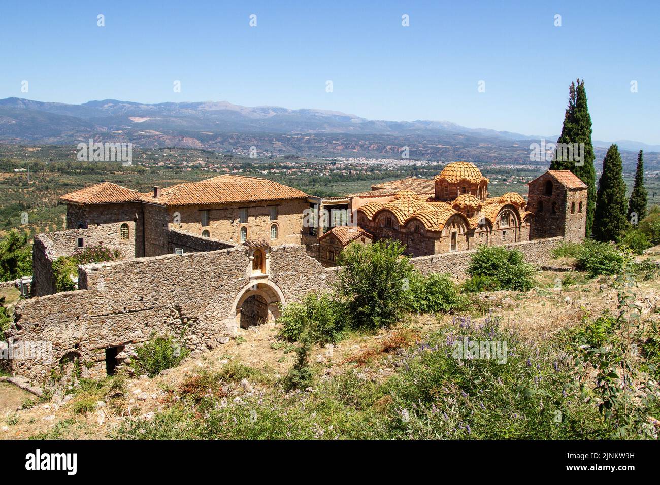 Mistra, Greece, July 20, 2022. The city of Mistra or Mystrás is an ...