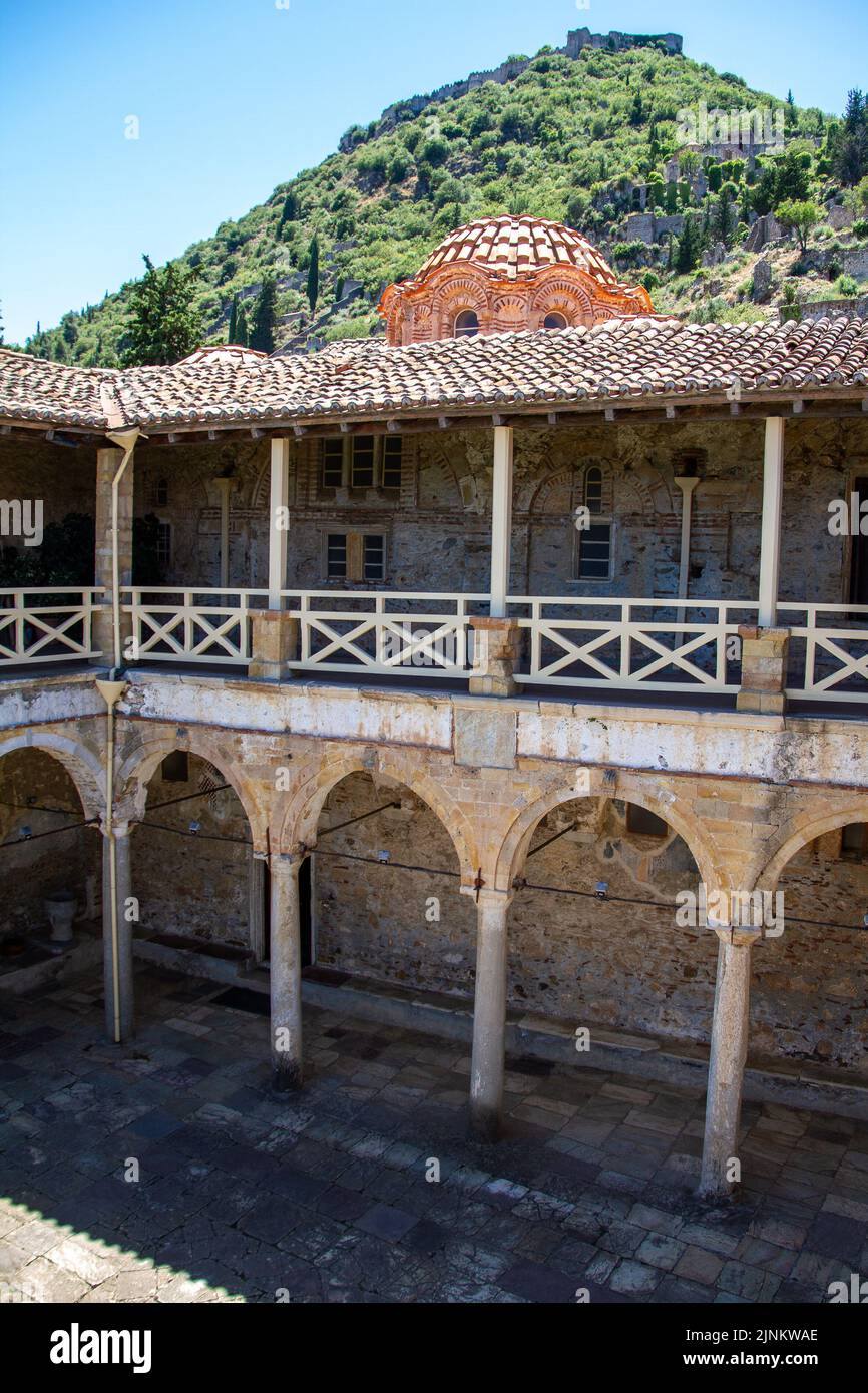 Mistra, Greece, July 20, 2022. The city of Mistra or Mystrás is an ...