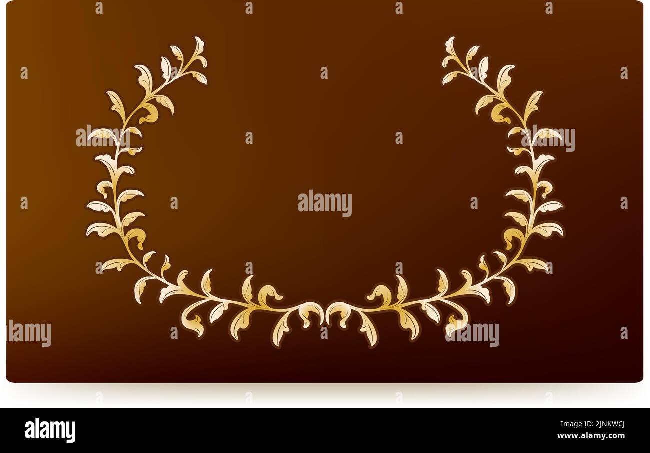 Frame material, hand-painted natural leaf frame Stock Vector Image ...