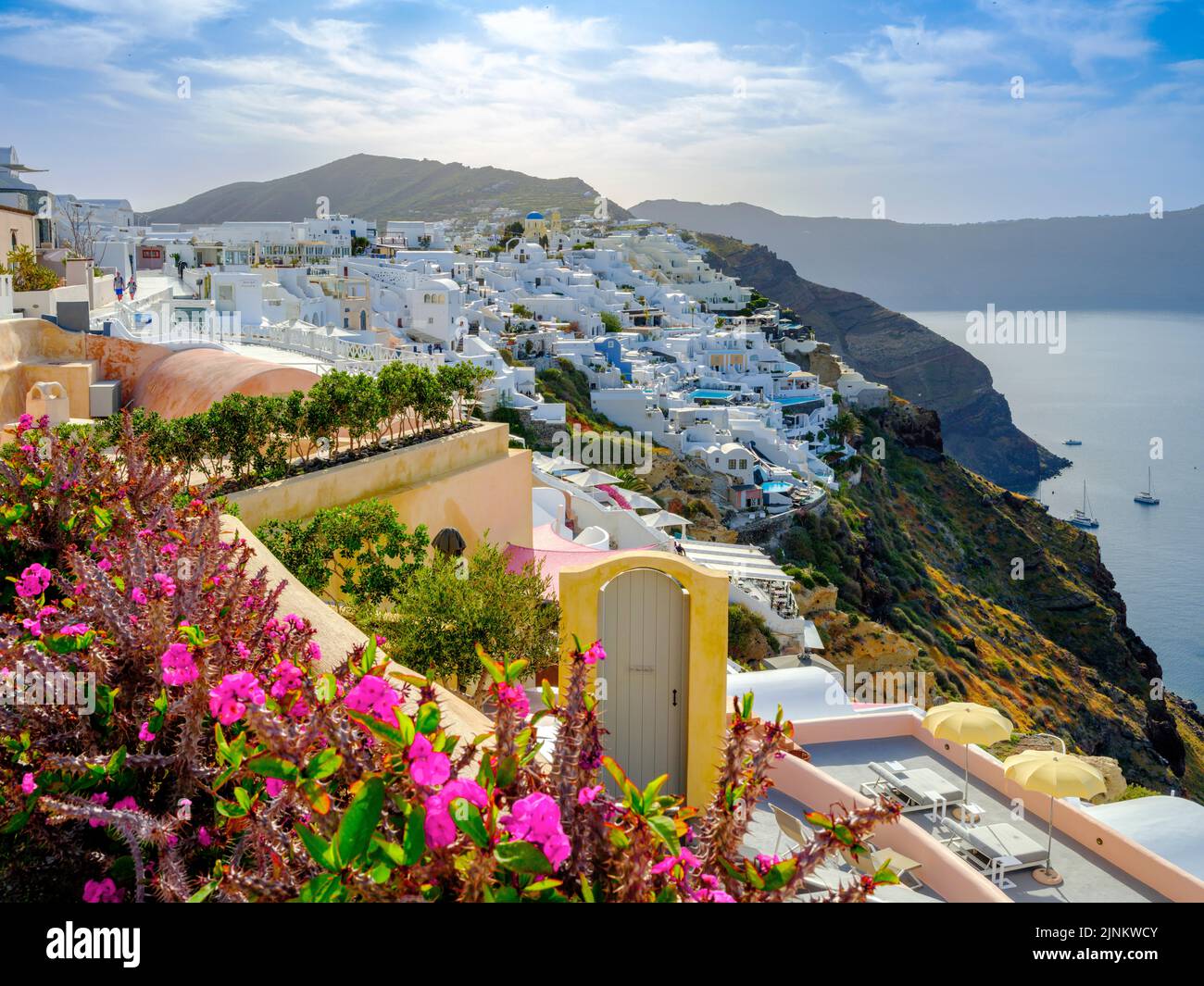 Classic Architecture with Caldera View,Homes built on the Hill around ...