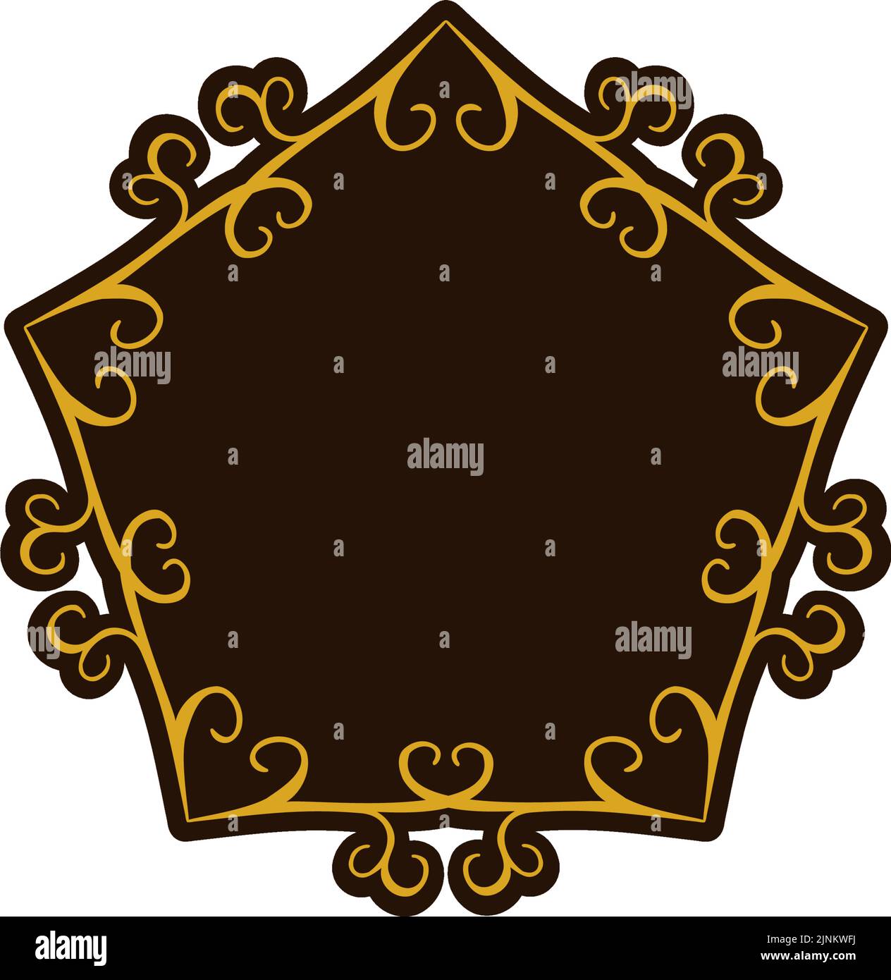 Gold gothic frame Cut Out Stock Images & Pictures - Alamy