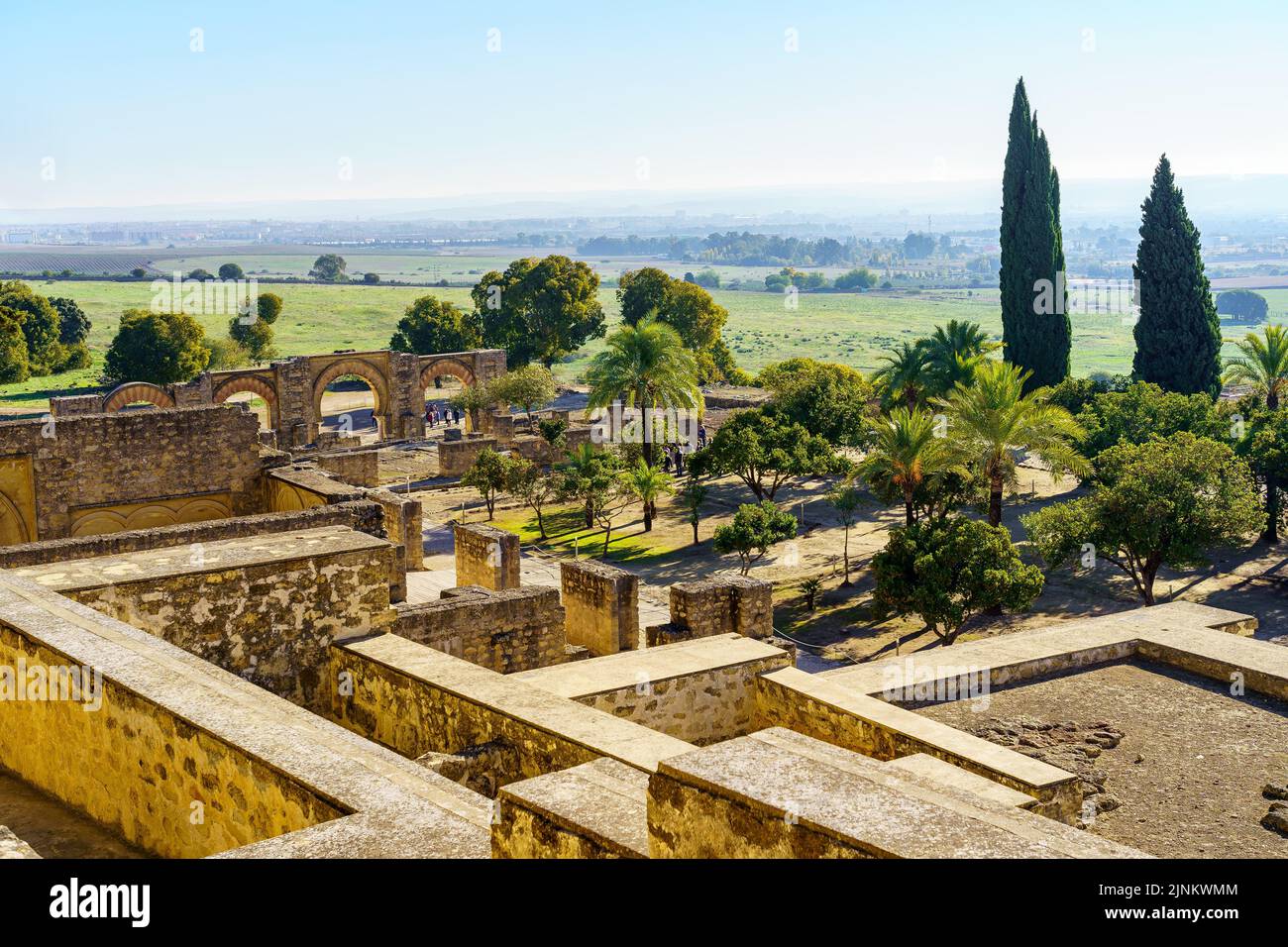 Archaeological ruins of ancient Arab palaces in Cordoba Spain. Medina ...