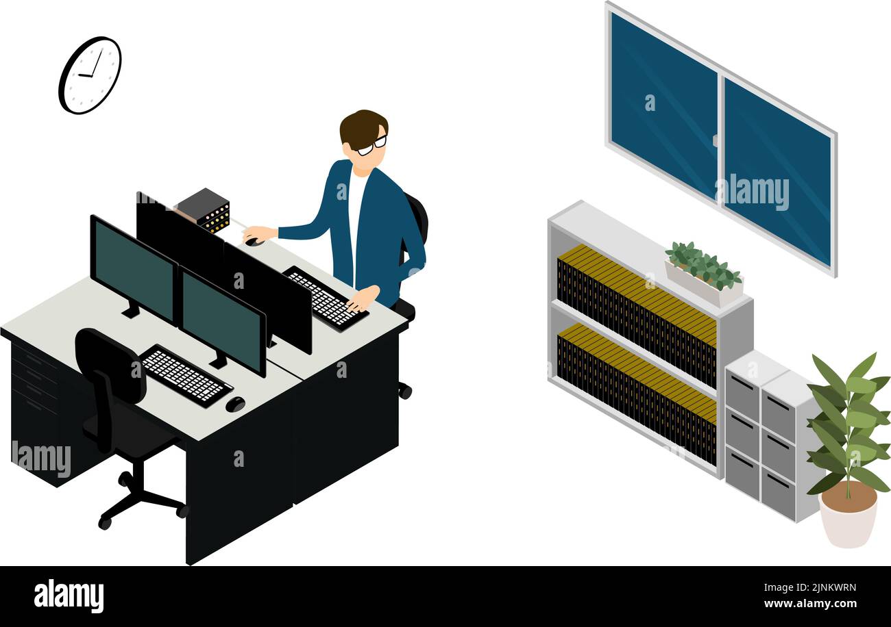 Midnight shift Stock Vector Images - Alamy