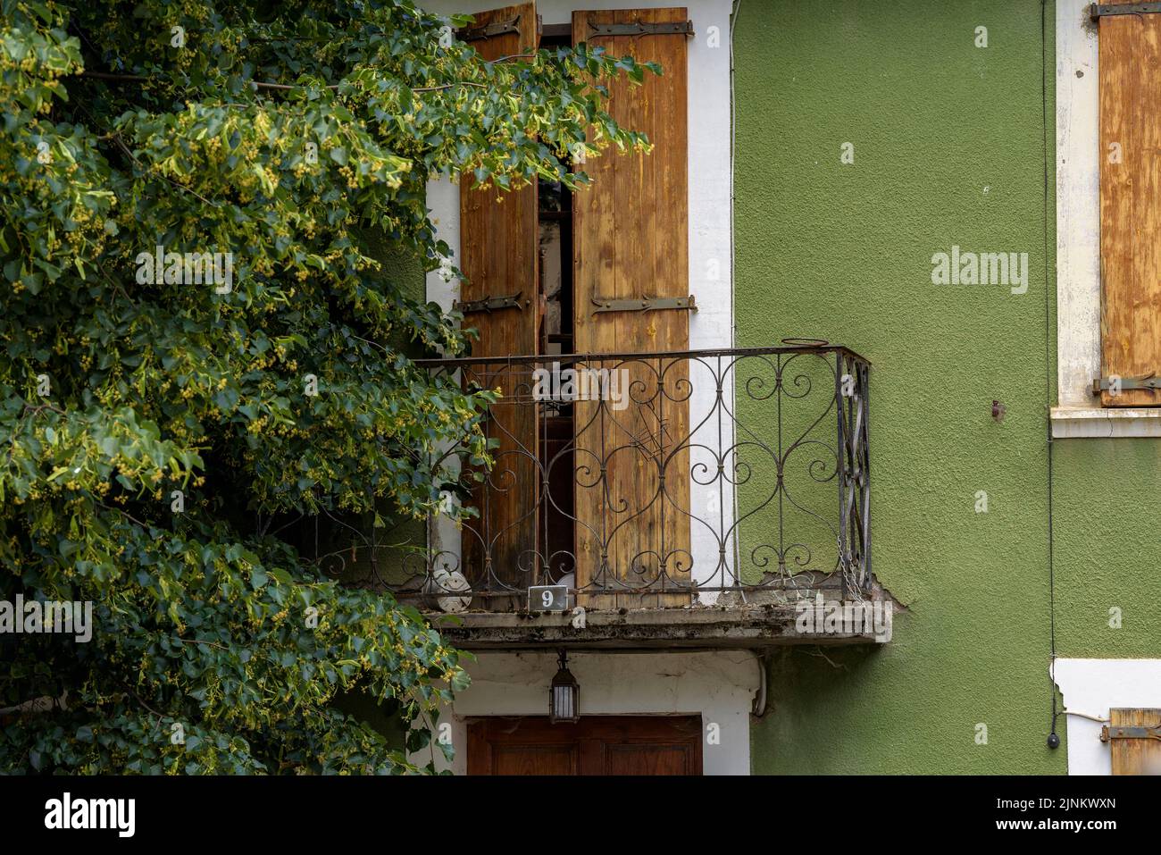 Details of an old house in Les, in the Aran Valley (Lleida, Catalonia ...
