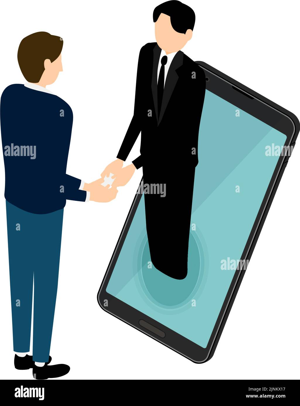 Exchanging business cards hands Stock Vector Images - Alamy