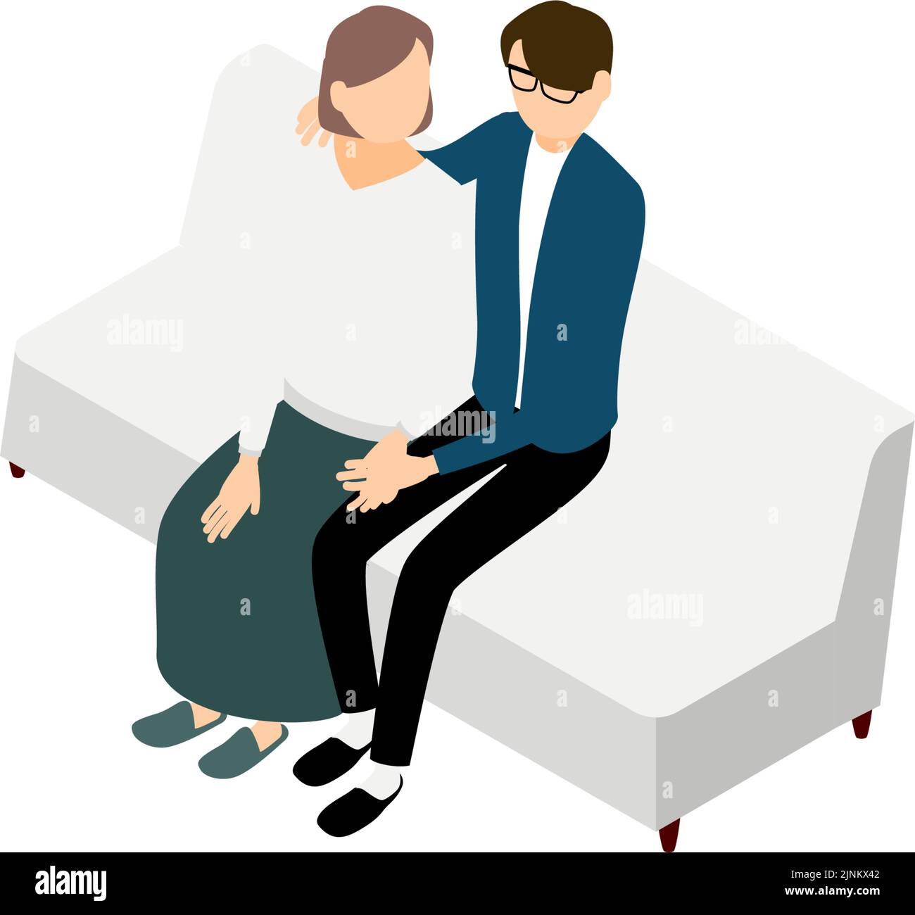 Man women sofa Cut Out Stock Images & Pictures - Alamy