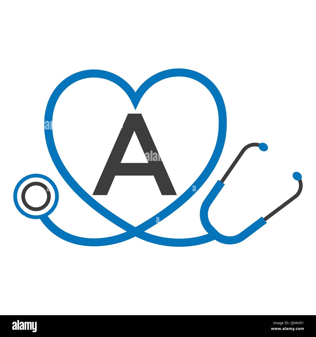 Medical Logo on Letter A Template. Doctors Logo with Stethoscope Sign ...
