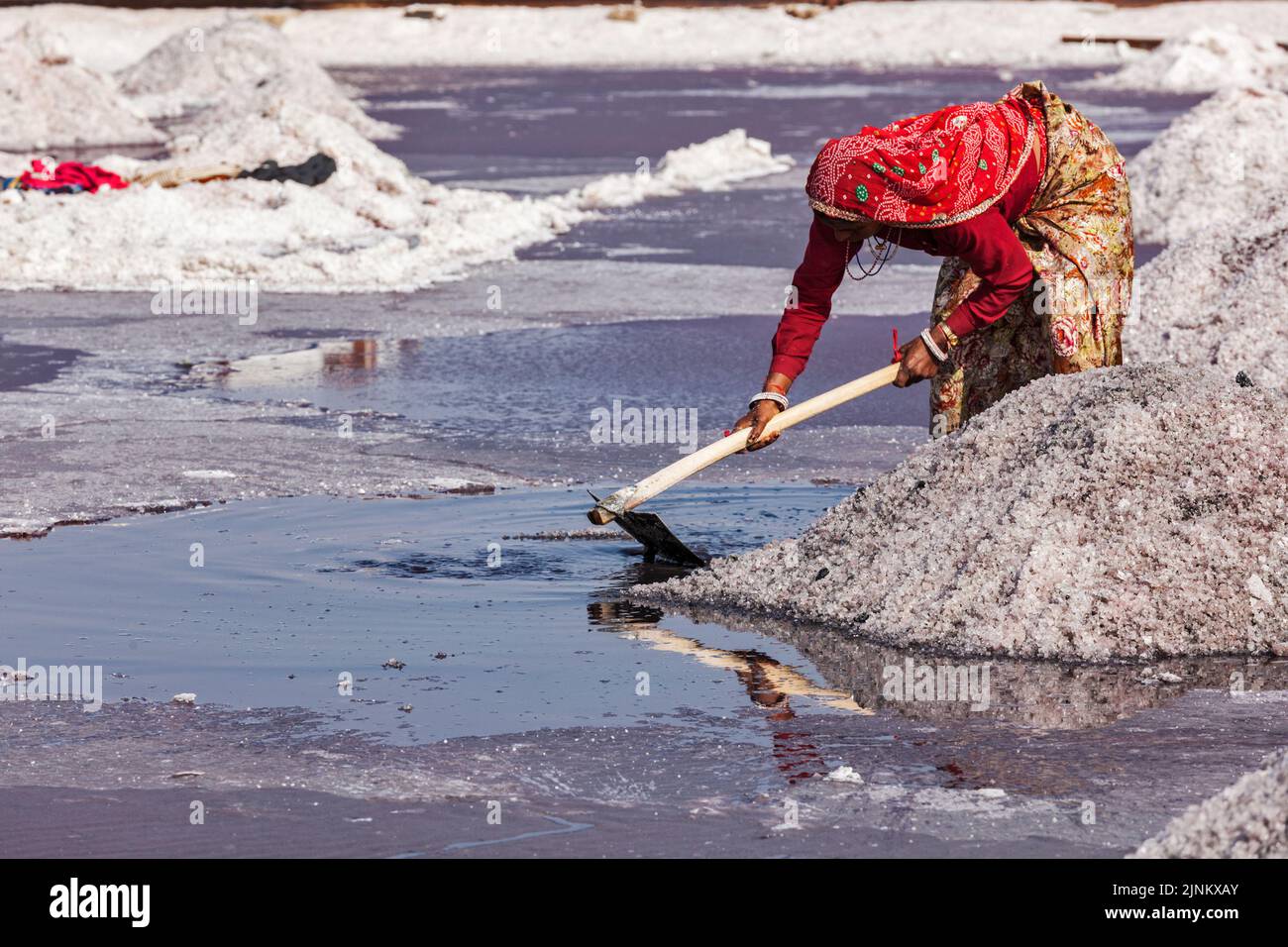 salt lake, salt mining, shakambari jheel, salt lakes Stock Photo - Alamy