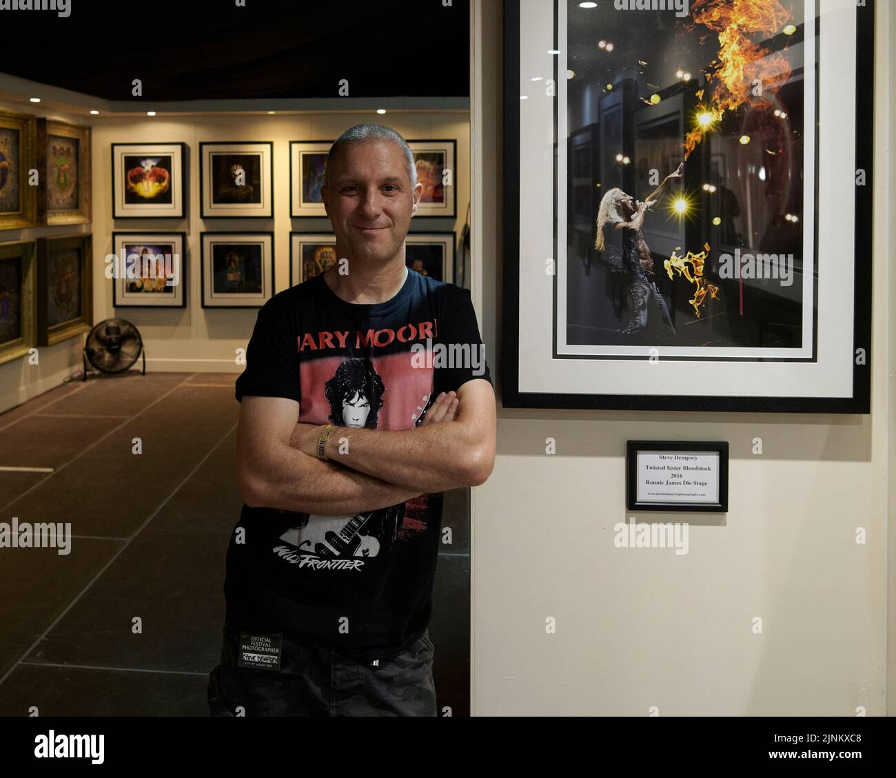 Catton Park, UK, 12 Aug, 2022, Steve Dempsey with his photography ...