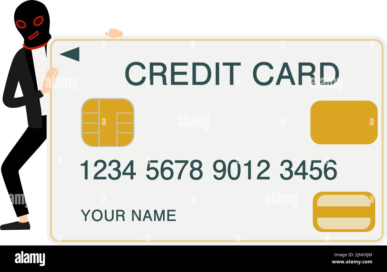 Image illustration of a hacker aiming for credit card information Stock ...