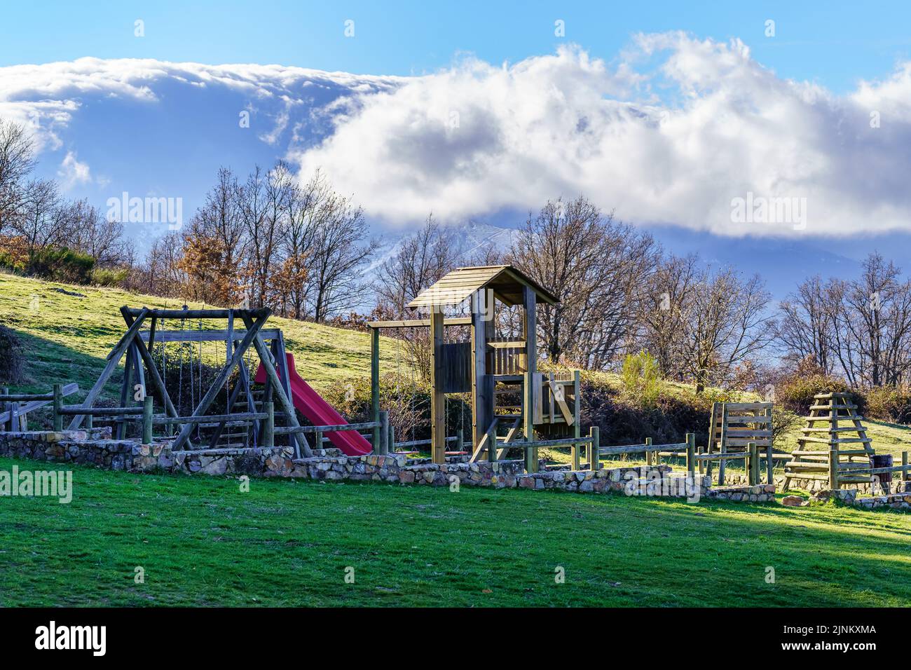 Autumn season playground background hi-res stock photography and images ...