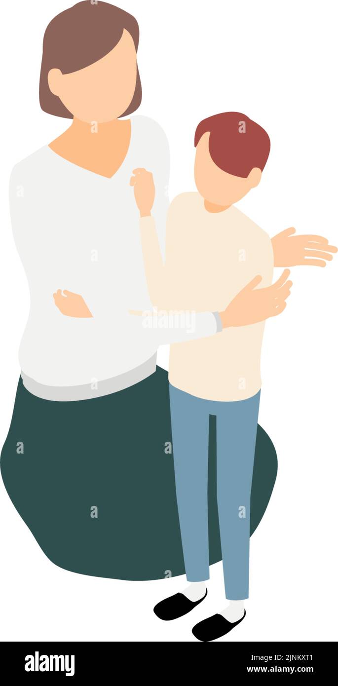 Single mother child happy Stock Vector Images - Alamy