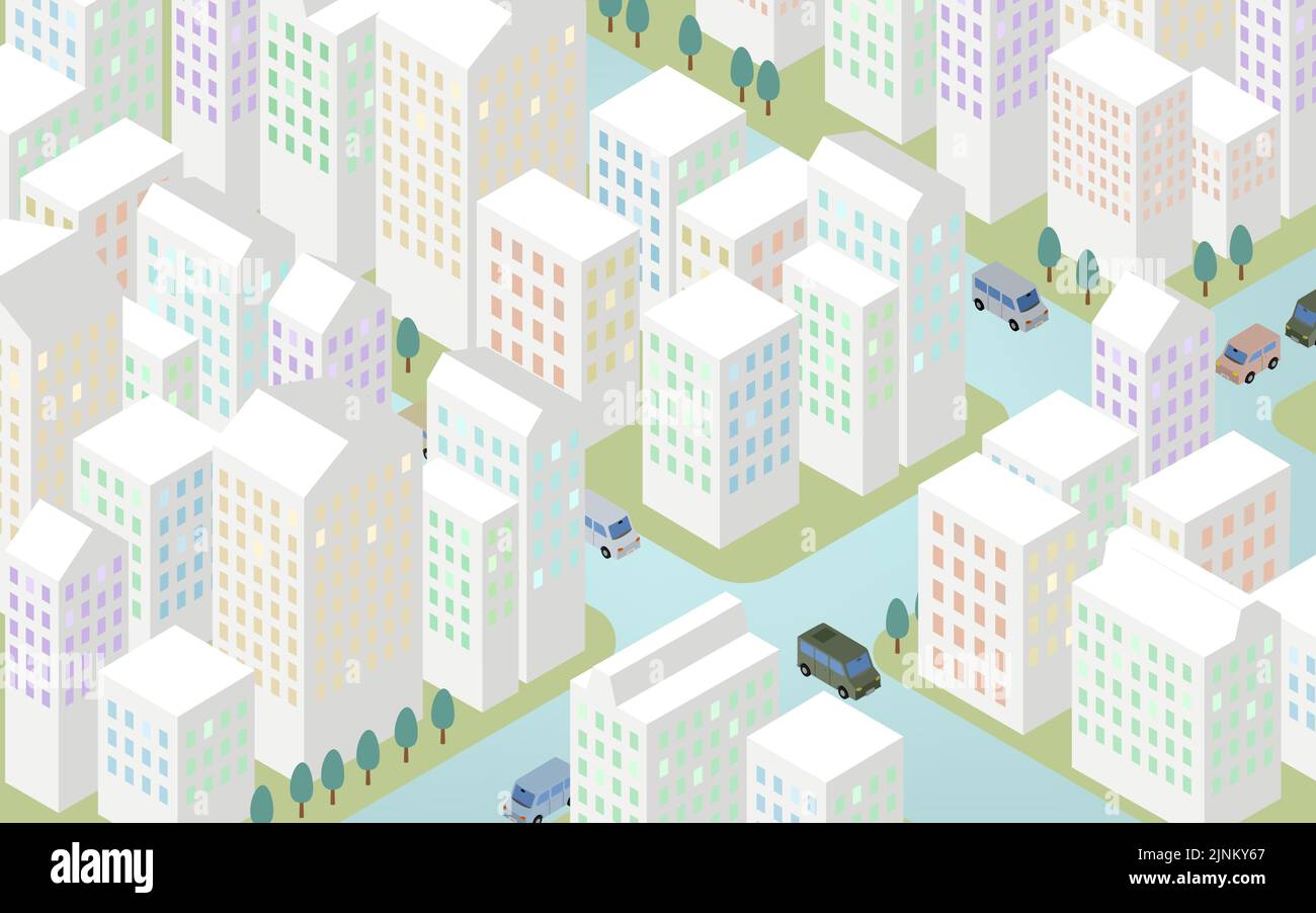 Isometric, pale business district landscape Stock Vector Image & Art ...