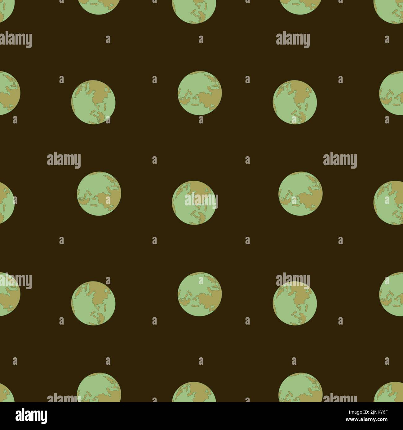 Planet earth engraved seamless pattern. Vintage sphere of world in hand ...