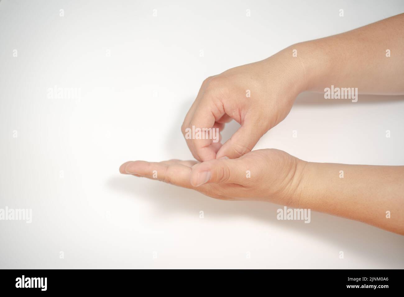 Demonstration of proper hand washing method Stock Photo - Alamy