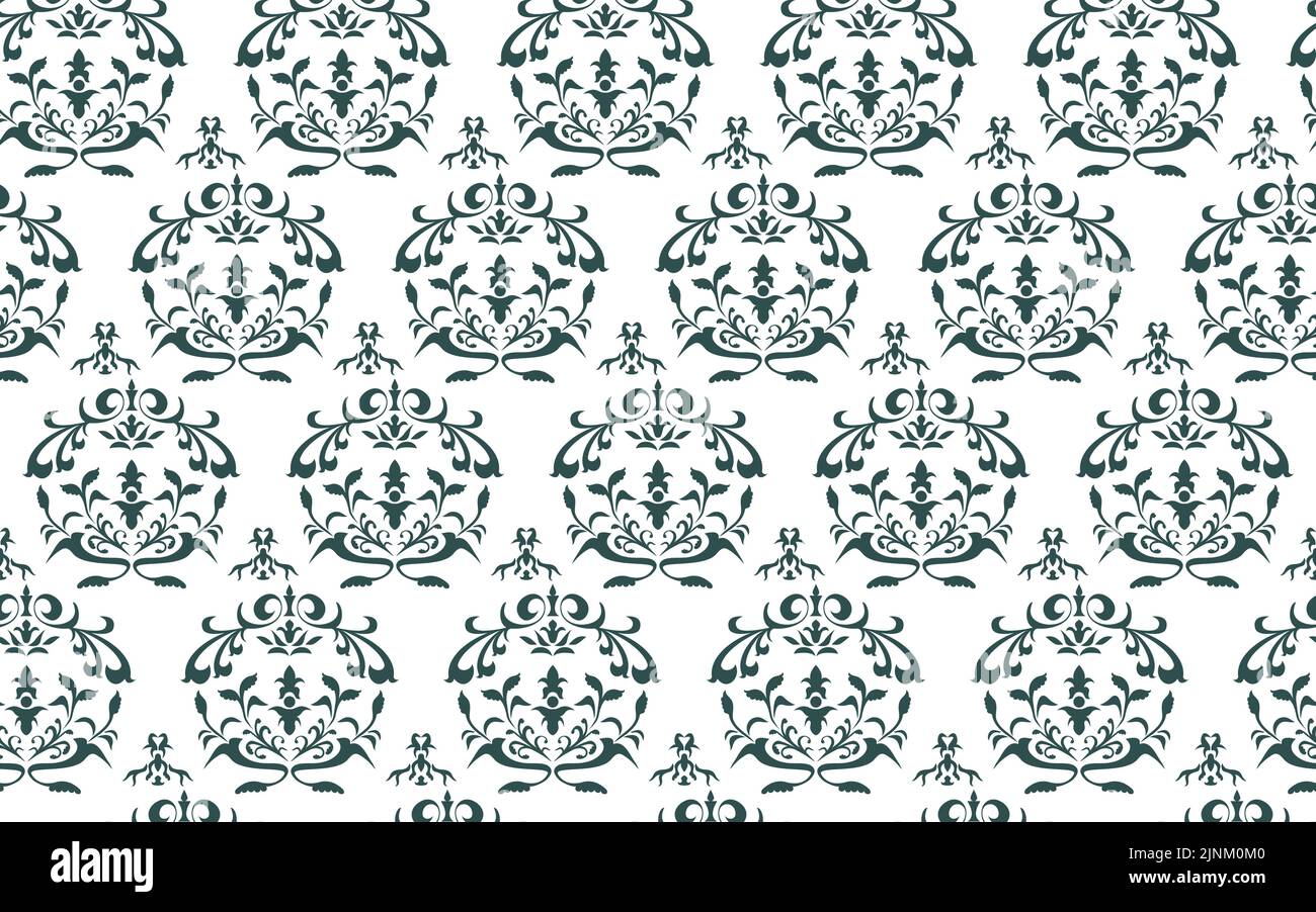 Background material, seamless pattern, Islamic damask pattern Stock ...
