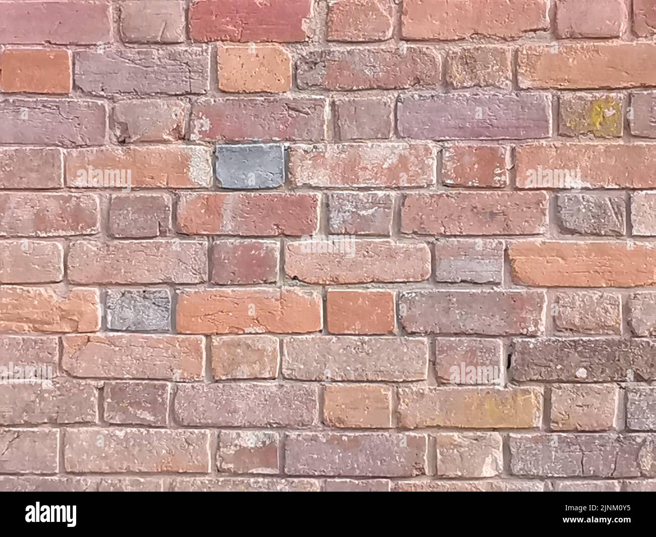Old weathered and marked grungy brick wall with copy space Stock Photo ...