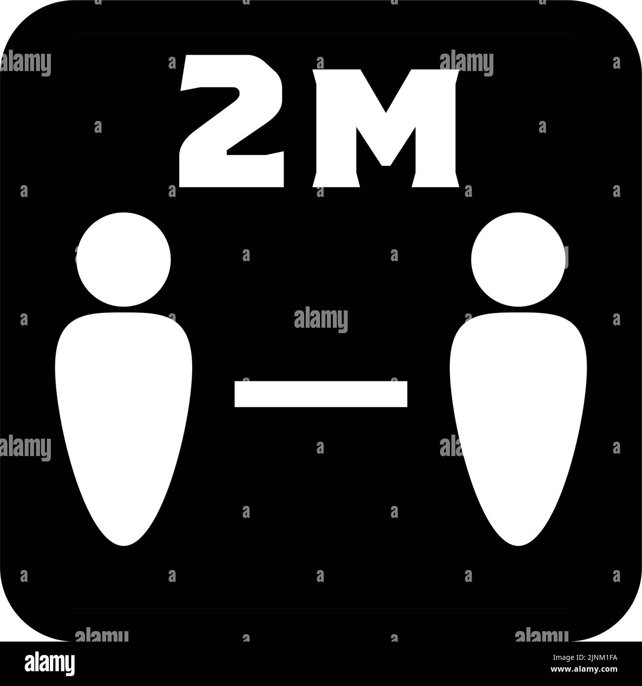 Simple icon illustration of social distance Stock Vector Image & Art ...