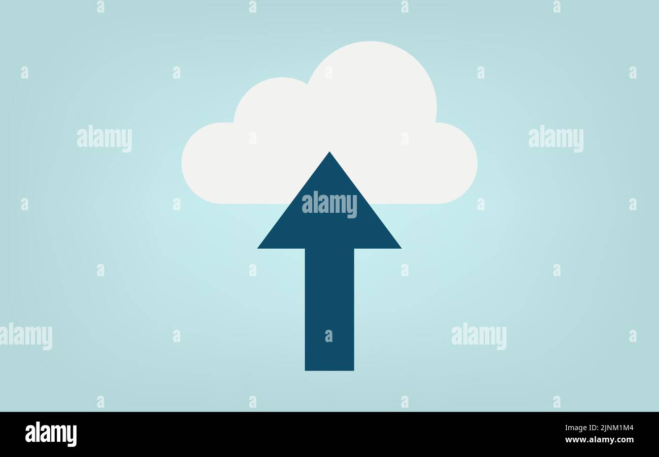 Image illustration of uploading data on the cloud Stock Vector Image & Art - Alamy