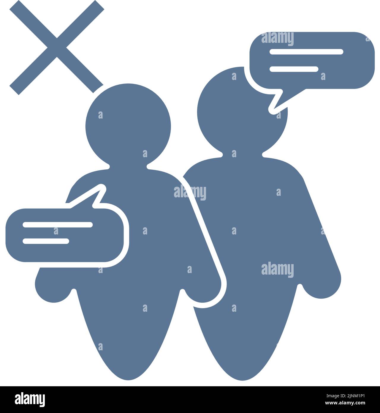 Icon illustration that does not recommend close contact Stock Vector ...
